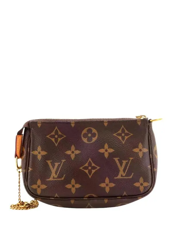 LOUIS VUITTON Pochette Accessoires Monogram Canvas Mini Clutch - Brown