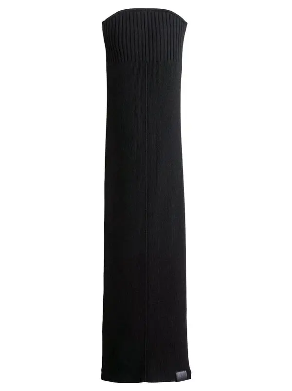 Marc Jacobs Tube Ribbed Knit Dress - Black