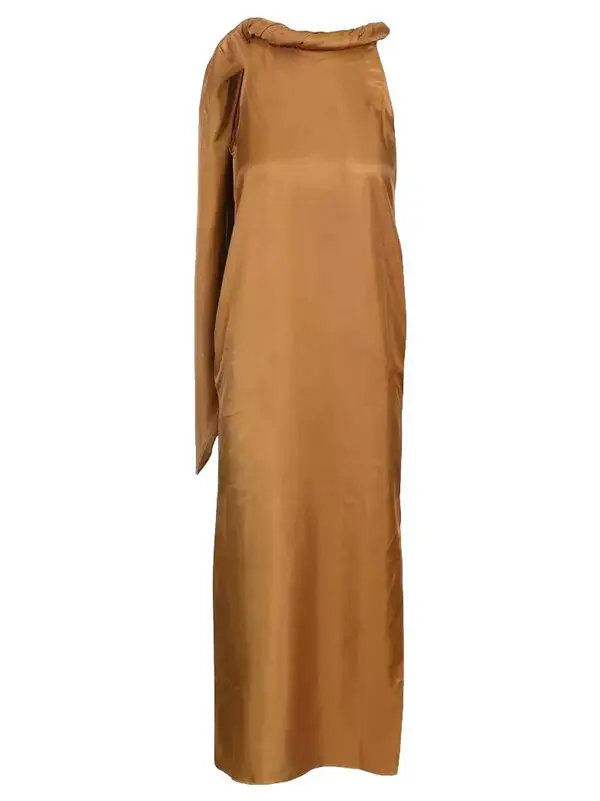 Loulou De Saison Susan Twisted-collar Dress - Neutrals