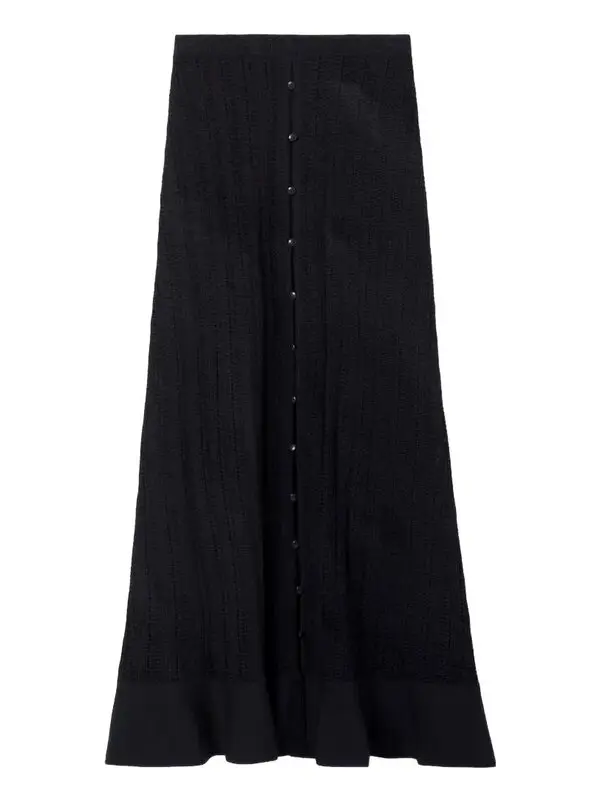 Claudie Pierlot Button Knit Midi Skirt - Blue
