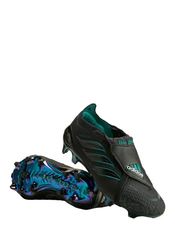 Adidas Predator Elite Fold-over Tongue Firm Ground Soccer Cleats - Core Black / Core Black / Equipment Green