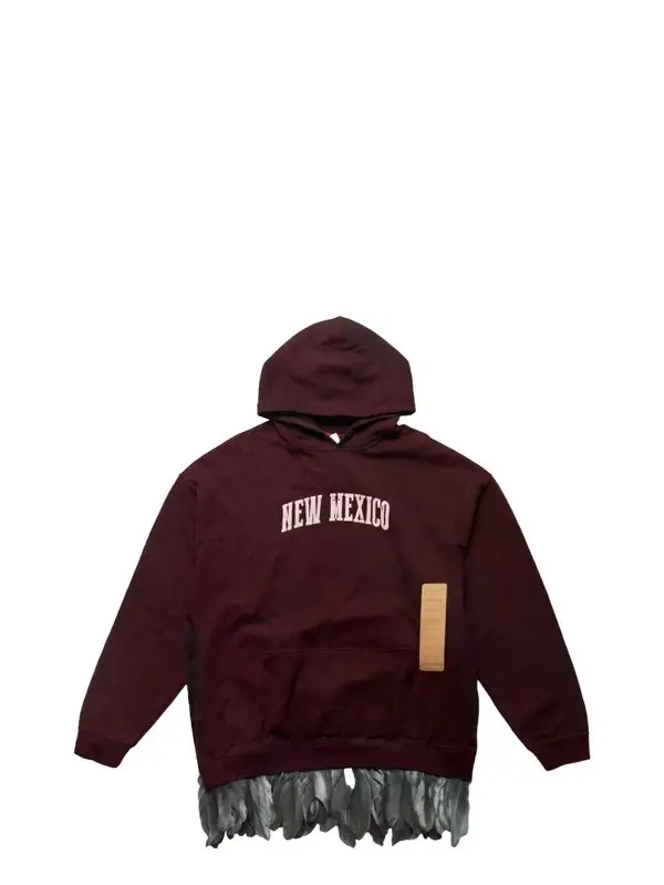 4SDESIGNS Feather-trim Hoodie - Red