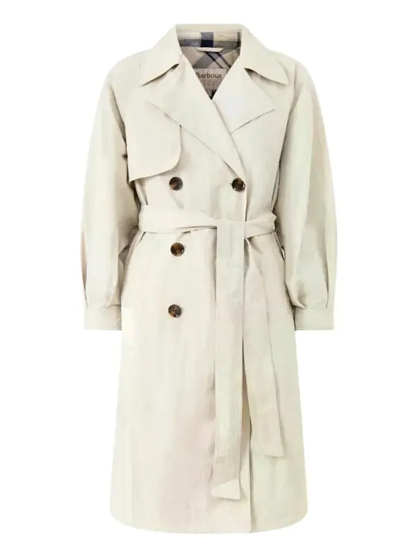 Barbour Layla Double-breasted Belted Trench Coat - Neutrals