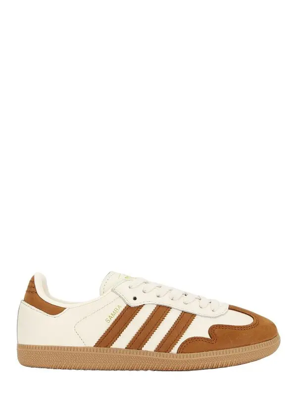 ADIDAS ORIGINALS Samba Og Sneaker - Wonder White  Dusky Bronze  & Gold Metal