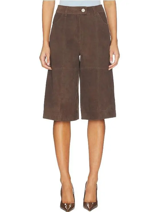 ALIGNE Arden Suede Culotte - Chocolate
