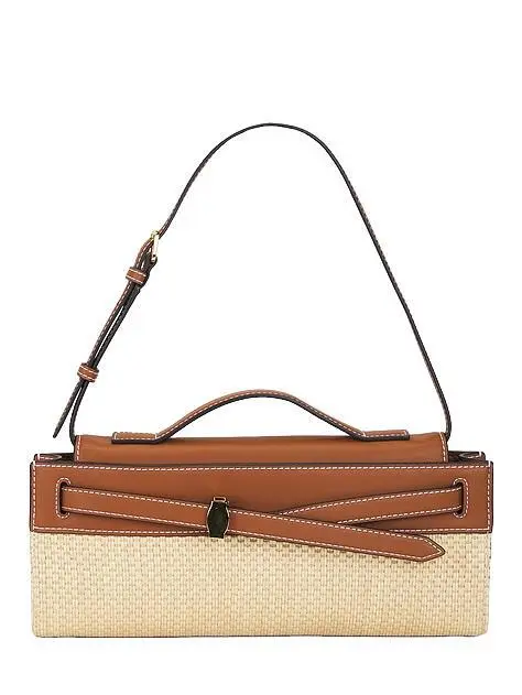 Veronica Beard Raffia Dash Clutch - Hazelwood Natural