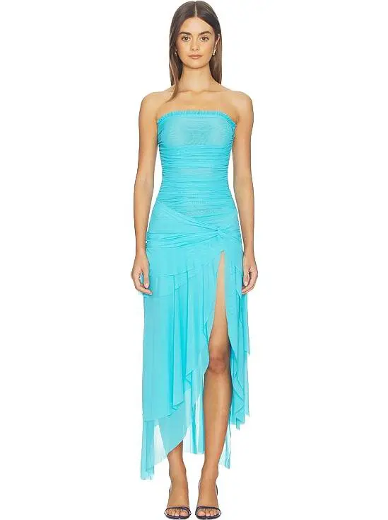 GUIZIO Lyla Twist Dress - Sea Blue