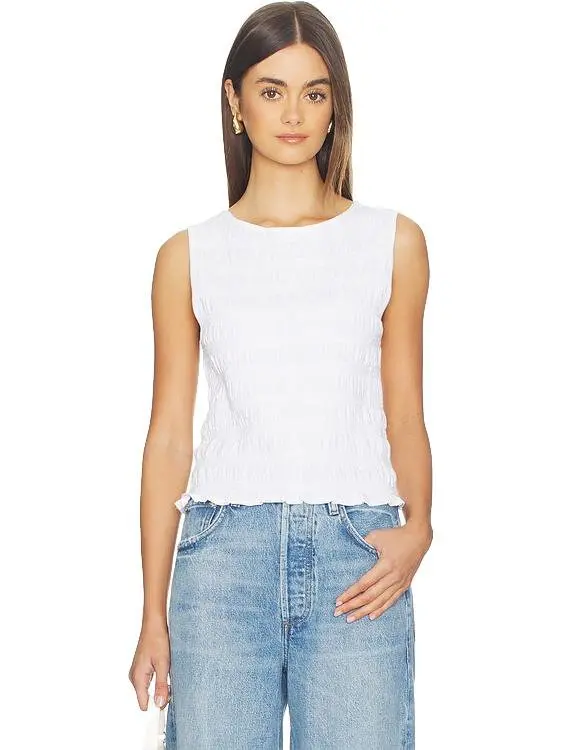 Madewell Sachi Smoked Tank Top - White