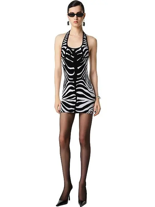REVOLVE LOS ANGELES Mirelle Dress - Black & White Zebra
