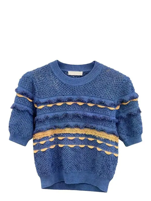 Ulla Johnson Knitted Short-sleeve Top - Blue