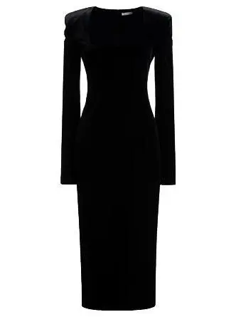 Patrizia Pepe Midi Bodycon Dress - Black