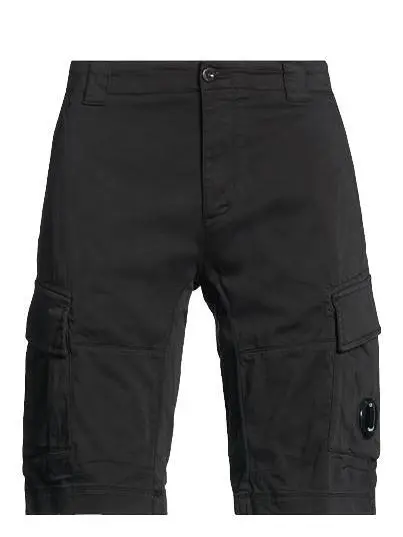 C.P. COMPANY Cotton-elastane Cargo Shorts - Black