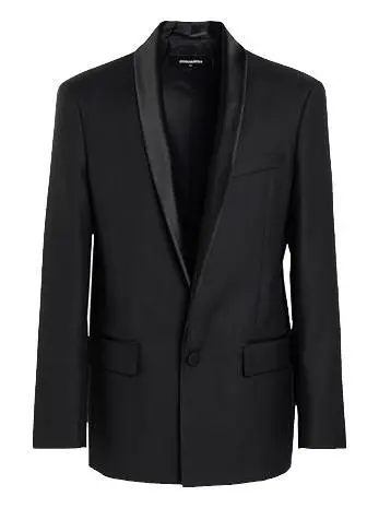 Dsquared2 Blazer Size Virgin Wool, Silk - Black