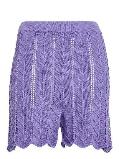 SUOLI Knitted Shorts - Purple