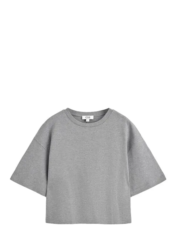 Cos Oversized Boxy Cotton T-shirt - Gray