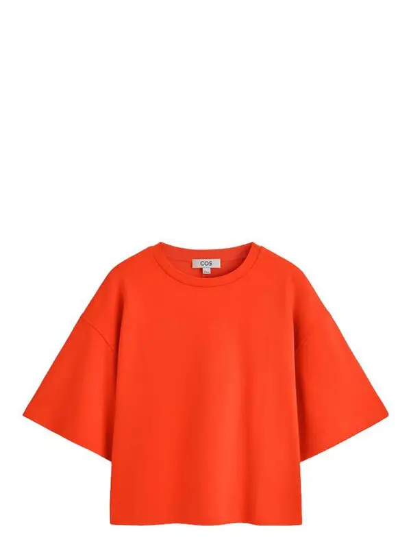 Cos Oversized Boxy Cotton T-shirt - Orange