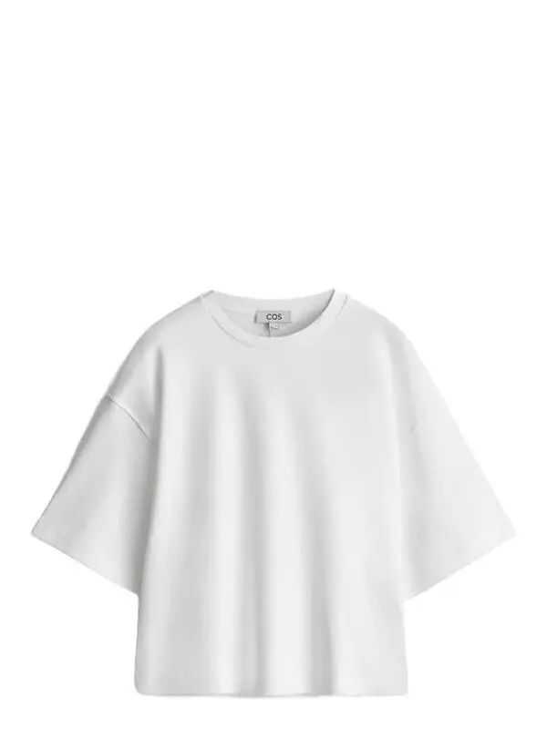 Cos Oversized Boxy Cotton T-shirt - White