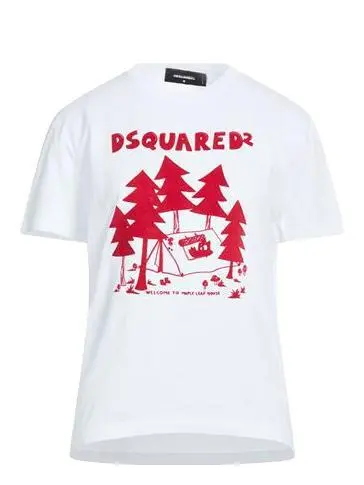 Dsquared2 Printed Cotton T-shirt - White