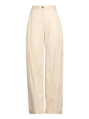Maison Kitsuné Straight-leg Cotton Trousers - Beige