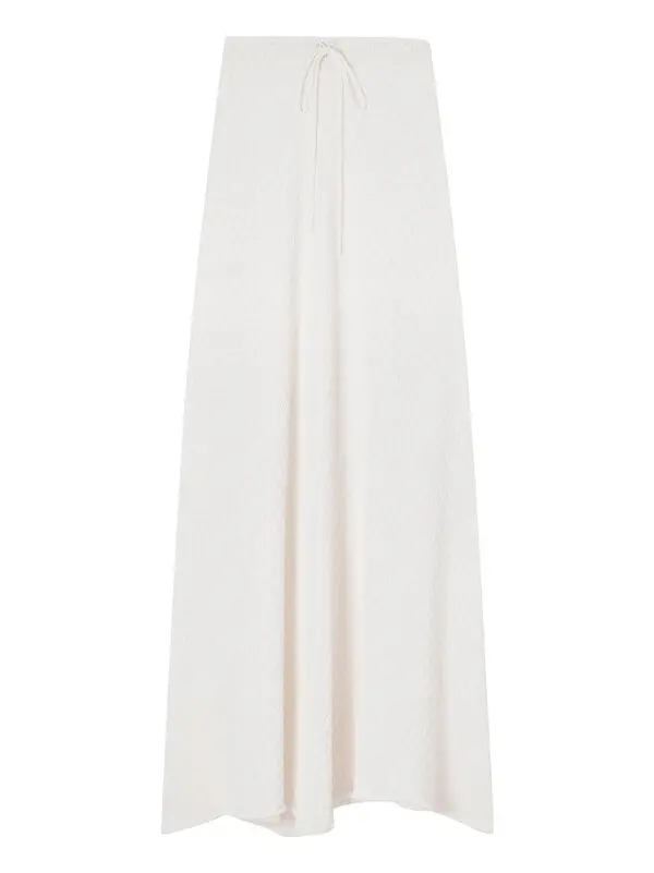 Faithfull The Brand Lenna Pointelle-knit Cotton-blend Maxi Skirt - White