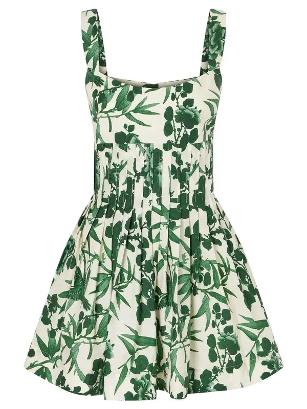 Cara Cara Ria Floral-print Mini Dress - Green