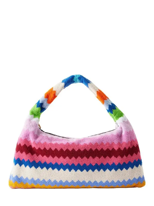 Missoni Striped Cotton-terry Shoulder Bag - Multi