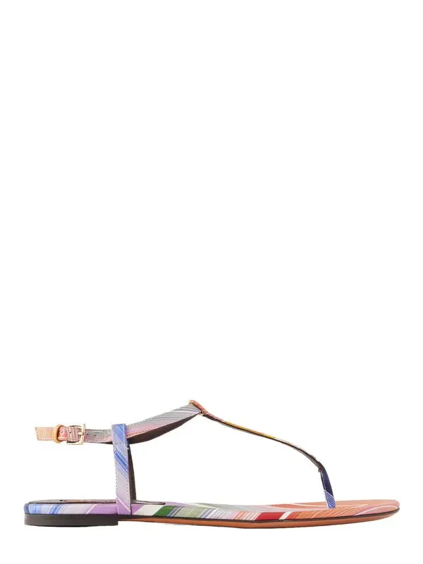 Missoni Leen Striped Twill Sandals - Multi