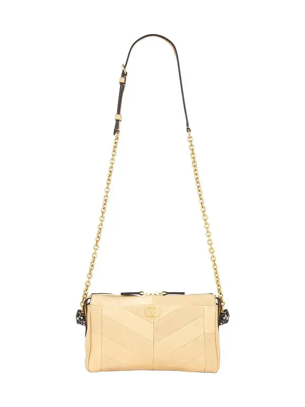 Valentino Garavani Panthea Small Shoulder Bag - Gold Beige