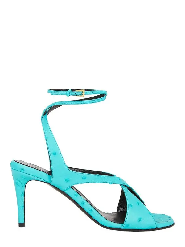Khaite Liria Ankle Strap Sandal - Crystal Blue