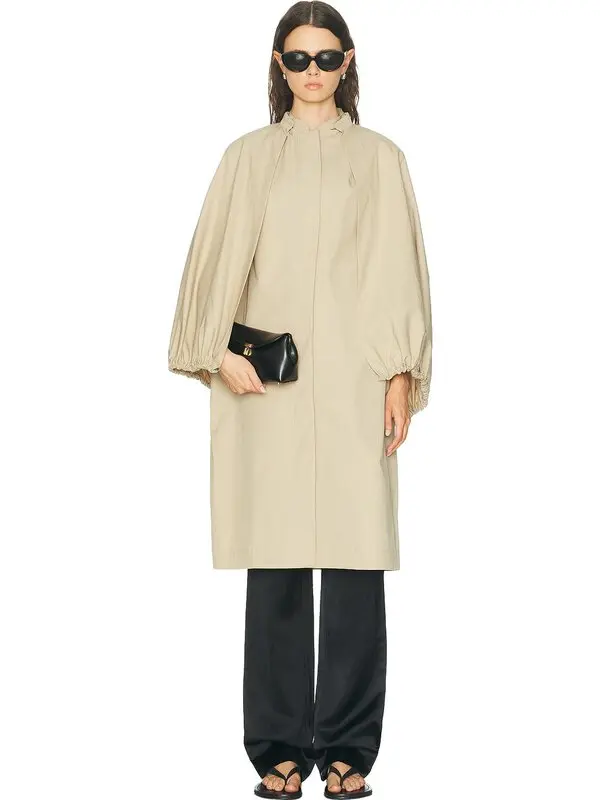 TOTEME Detachable Cape Coat - Beige