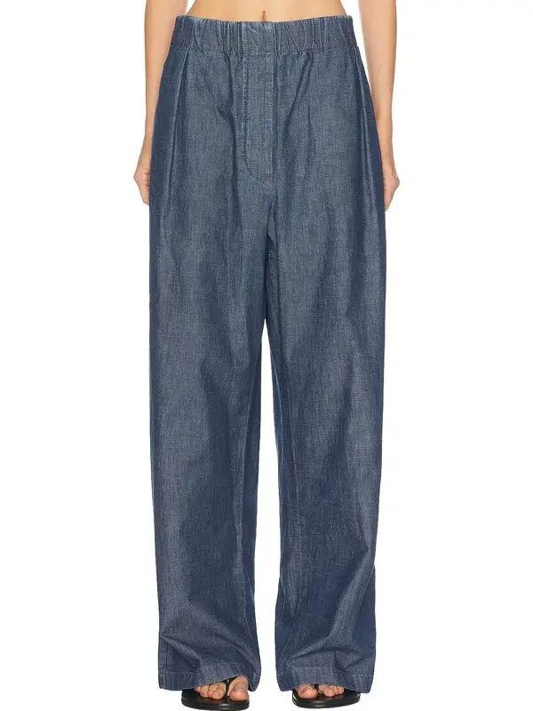 JIL SANDER Wide Leg Trouser - Indigo