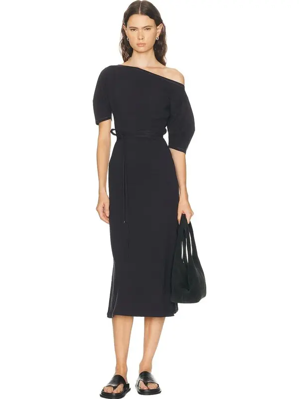 LEMAIRE Off-the-shoulder Dress With Belt - Urchin