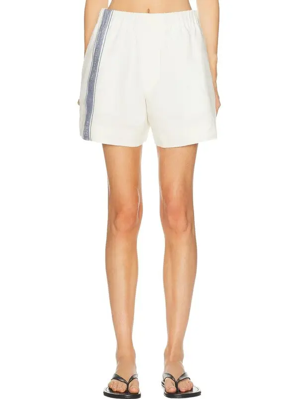 JW Anderson Linen Shorts - Off White & Blue