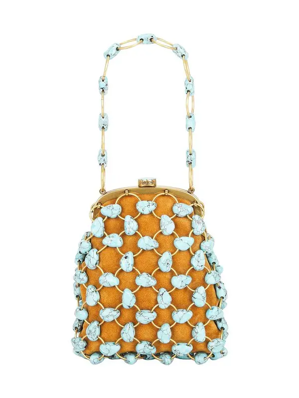 Cult Gaia Brielle Wristlet Bag - Ibiza Turquoise
