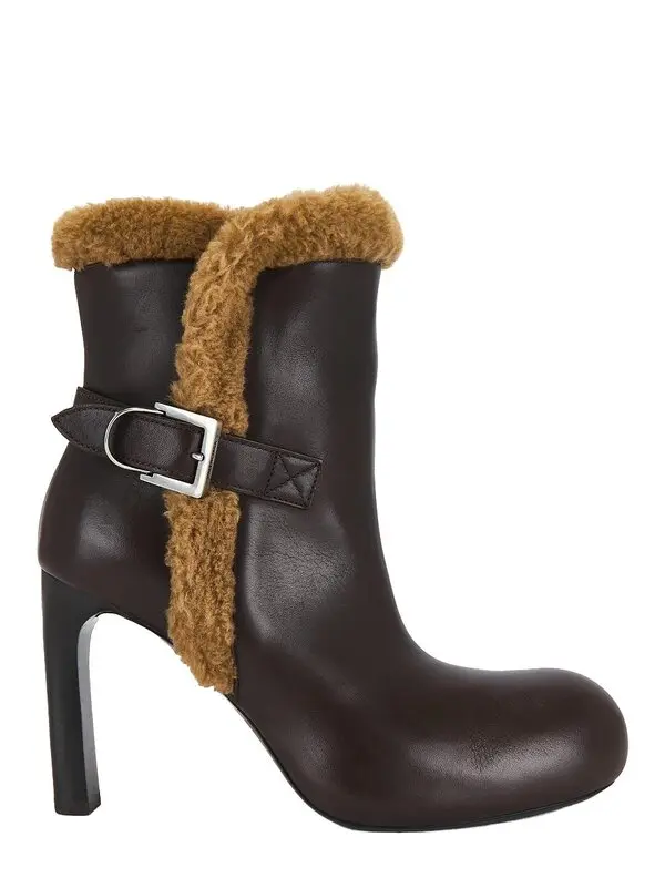 Balenciaga Fargo Bootie - Dark Brown & Beige
