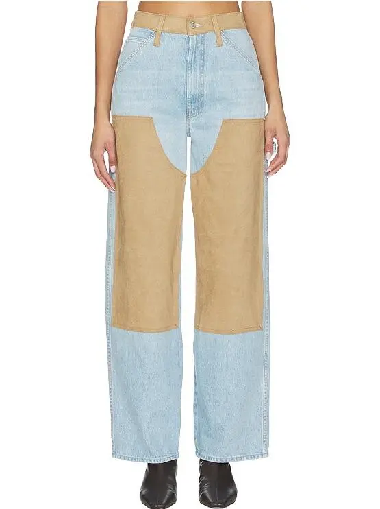 MOTHER The Bee's Knees Stud Finder Skimp Jeans - Blue