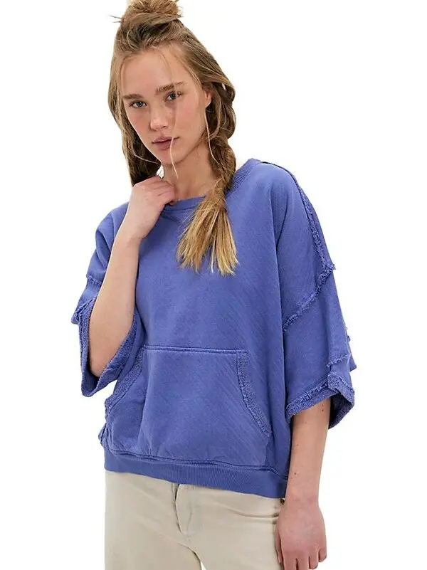 Free People We The Free Dweller Pullover - Blue Iris
