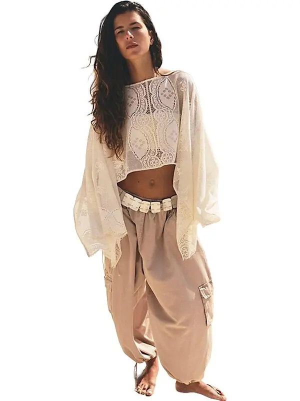 Free People Bobbi Pull-on Cargo Trousers - Sugar Coated