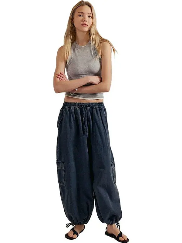 Free People Bobbi Pull-on Cargo Trousers - Twinkling Twilight