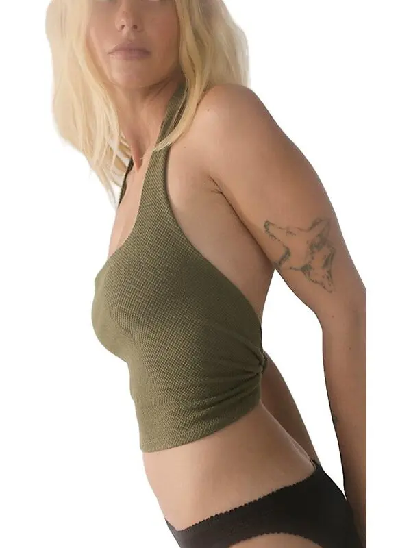 Free People Intimately Pique Low-back Tank - Capulet Olive