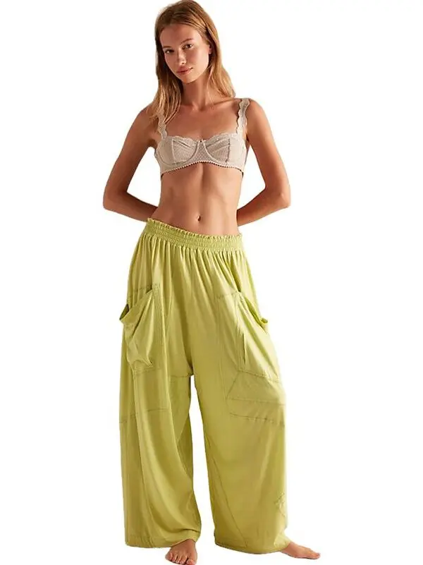 Free People Night Mode Lounge Pants - Creme Vert