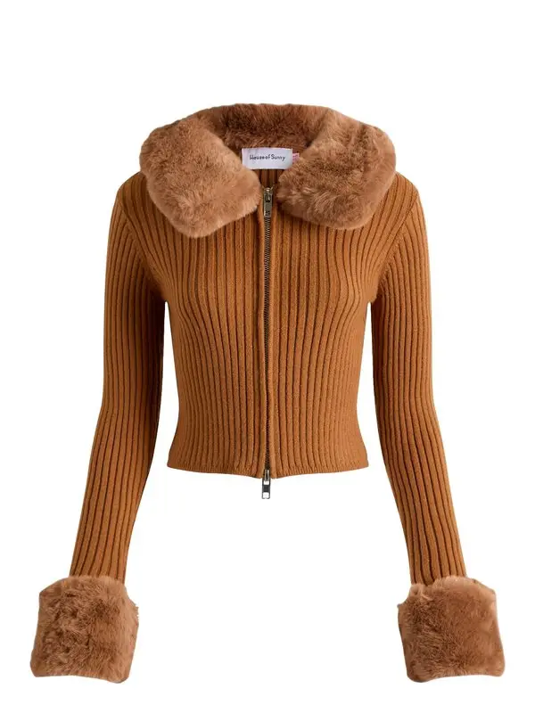 HOUSE OF SUNNY Peggy Cardigan - Toffee