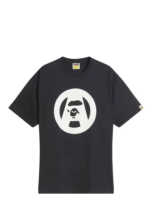 A BATHING APE Stencil Circle Ape Face T-shirt - Black