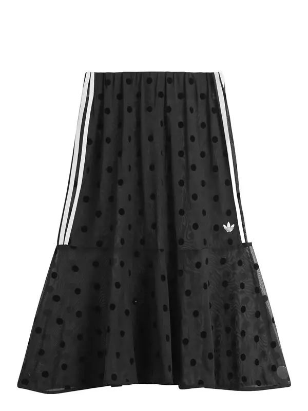 Adidas Polka Dot Sheer Midi Skirt - Black