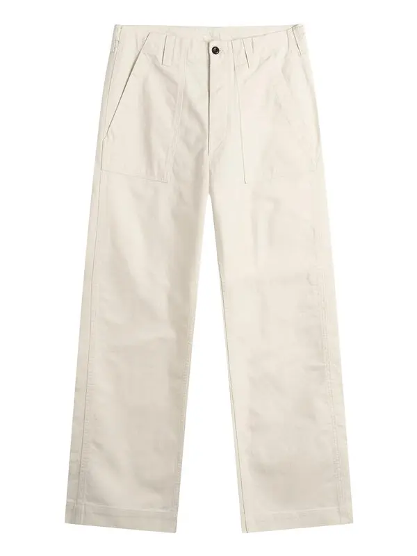DRAKE'S Twill Fatigue Trousers - Ecru