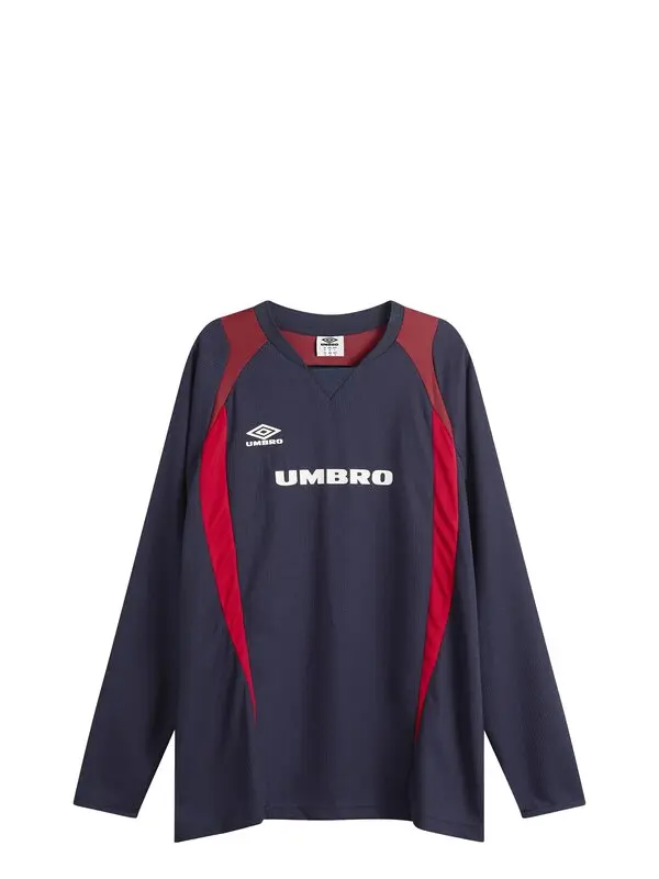 UMBRO Panelled Long Sleeve Jersey - Baritone Blue/goji Berry/brilliant White