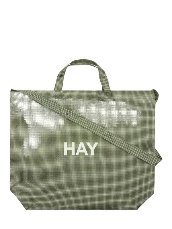 HAY Grid Crossover Bag - Dark Green