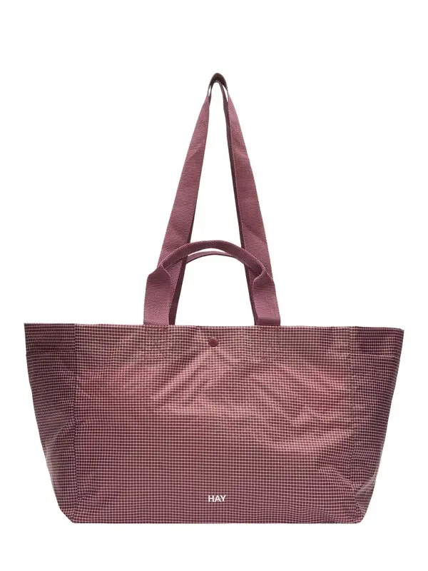 HAY Grid Weekbag Small - Burgundy