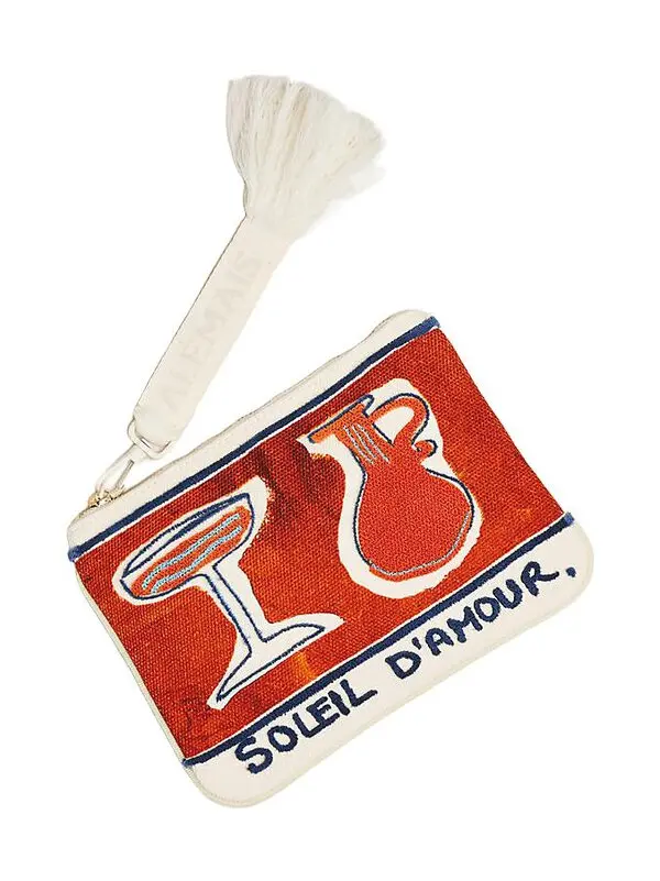 ALEMAIS Soleil D'amour Patch Zip Pouch - Rust