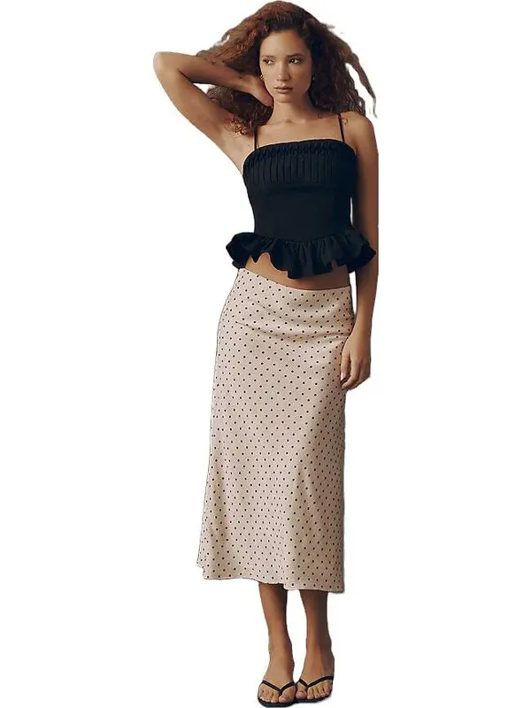 Joe's Jeans Ines Midi Skirt - Ecru Polka Dot